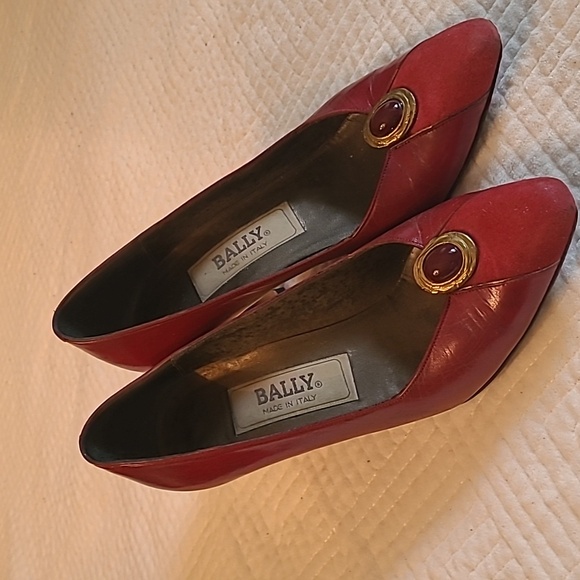 Bally | Shoes | Bally Dark Red High Heel Pumps Womens Size 65 Made In ...